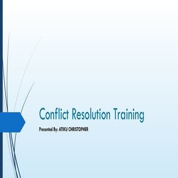 Conflict Resolution Resolution Processes | PPTX