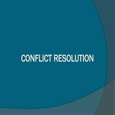 Conflict Resolution Presentation Pptx Pptx