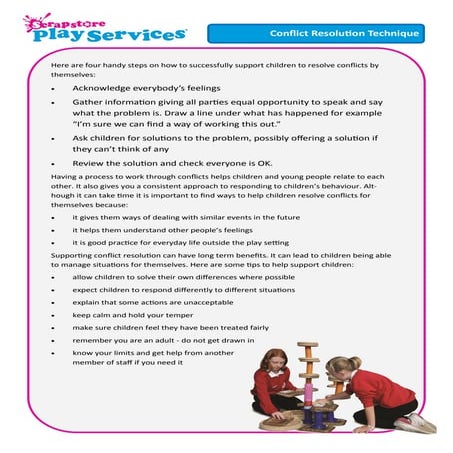 A Few Tips for Teaching Conflict Resolution | PPTX