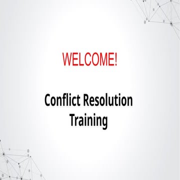 strategies for conflict resolution ppt | PPTX