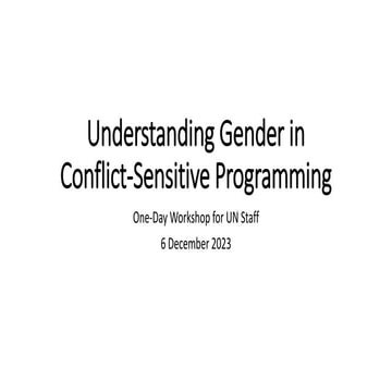 Conflict Sensitivity and Gender.pptx