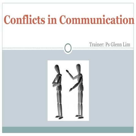 Conflicts in Communication | PPT
