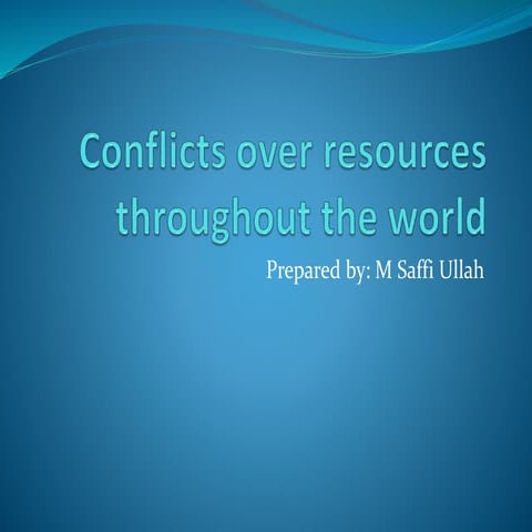 Conflicts over resources | PPTX