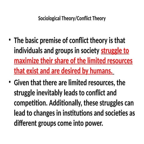 Conflict Theory for BEd class, Education.pptx