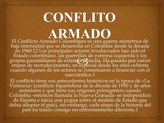 Conflicto armado colombiano | PPT