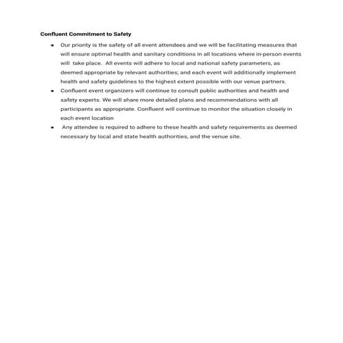 Confluent Commitment to Safety | PDF