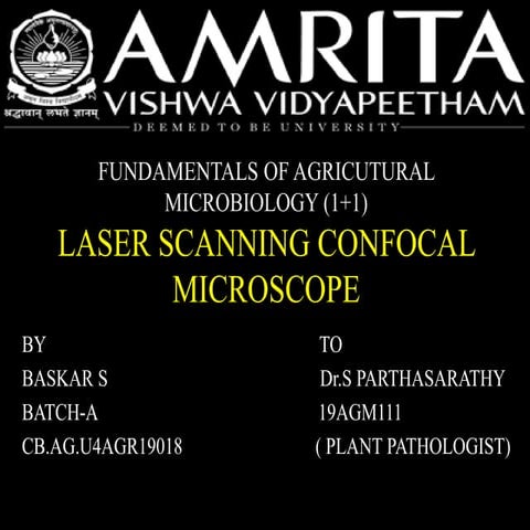 Confocal microscopy | PPTX