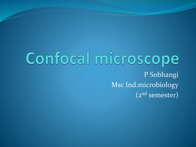 Confocal microscopy | PPTX