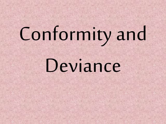 Conformity and Deviance UCSP | PPTX