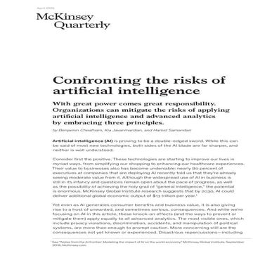 Confronting the risks of artificial Intelligence | PDF