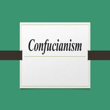 Confucianism | PPTX