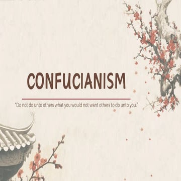 CONFUCIANISM; (FACT: CONFUCIUS = latinized form of the mandarin chinese ...