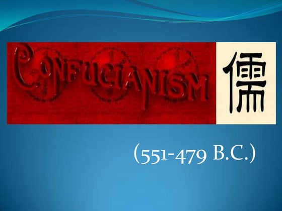 Confucianism Ppt