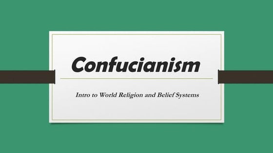 Confucianism | PPTX