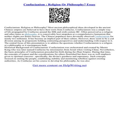 Confucius Essay | PDF