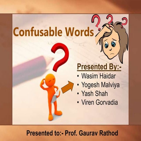 Confusable words & Punctuation | PPT