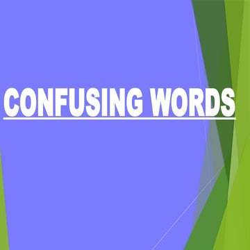 CONFUSING WORDs......................... | PPTX
