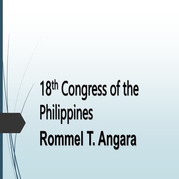 Cong. Rommel T. Angara.pptx | Politics