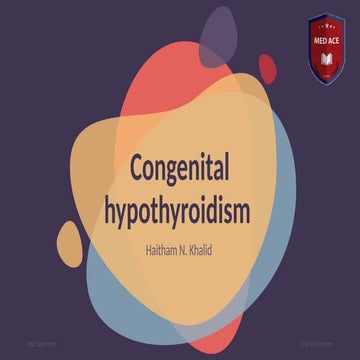 congenital-hypothyroidism for pediatrics | PDF