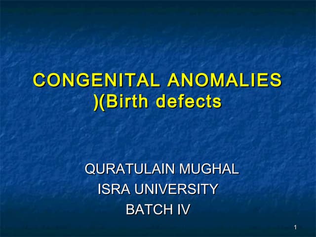 Congenital Abnormalities | PPTX
