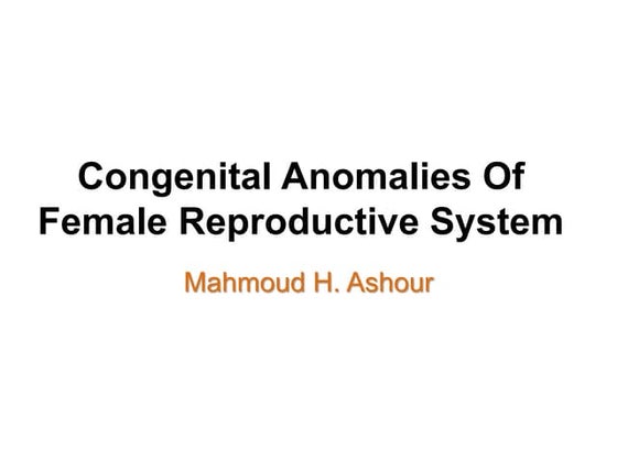 Uterine abnormalities | PPT