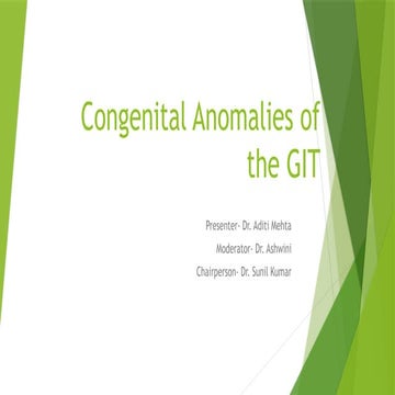 Congenital gastrointestinal anomalies | PPTX