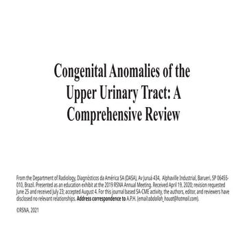 Congenital Anomalies of the Urinary tract | PPTX