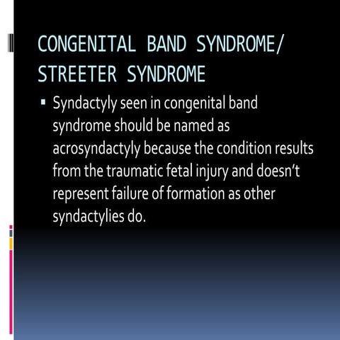 Congenital band syndrome | PPTX