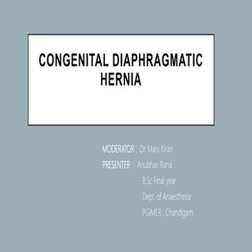 Congenital diaphragmatic hernia | PPTX