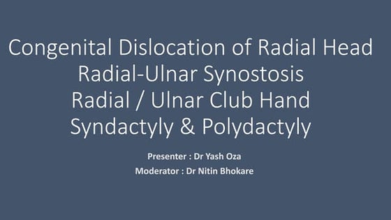 Radial club hand : Rare but treatable condition | PPT