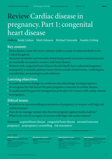 Congenital Heart Disease Pdf