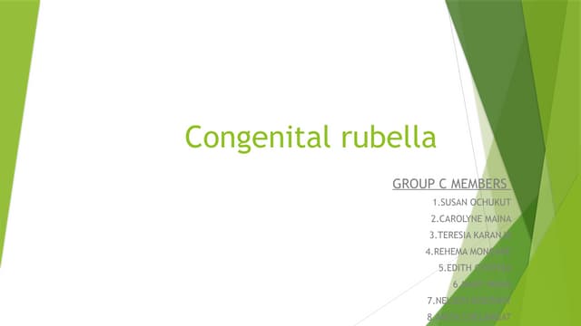 CONGENITAL RUBELLA SYNDROME | PPTX