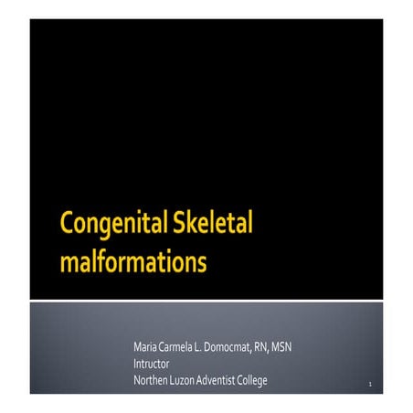 Congenital skeletal malformations | PDF