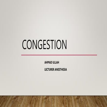 Congestion pathology for medical students | PPTX