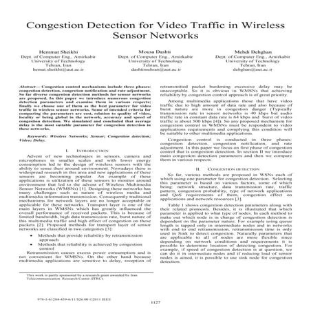 Congestion Detection For Video Traffic Pdf