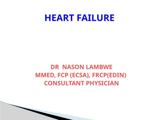 Congestive heart failure | PPTX | Heart and Cardiovascular Diseases | Diseases and Conditions