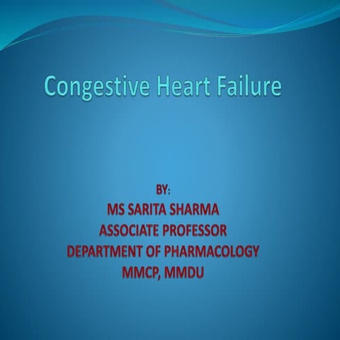 Congestive Heart Failure.pptx cardiac pharmacology | PPTX