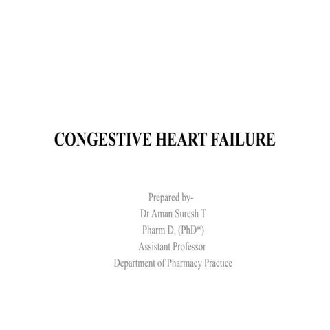 Congestive Heart Failure Pathophysiology | PPT
