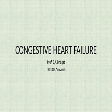 Congestive heart failure. PPT presentation | PPTX