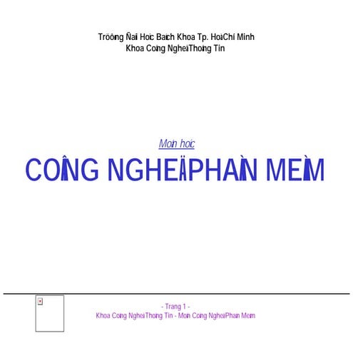 Cong Nghe Phan Mem Dhbk | PDF