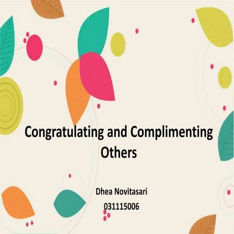 Congratulating and complimenting others | PPT