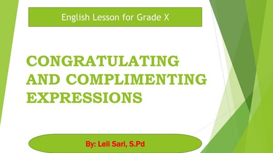 CONGRATULATING & COMPLIMENTING materials | PPTX