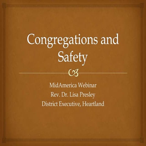 Disaster preparedness for the faith based community | PPTX