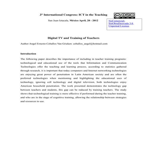 Digital TV and Training of Teachers | PDF | Education industry | Industries