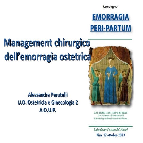 Management chirurgico dell'emorragia postpartum | PPT