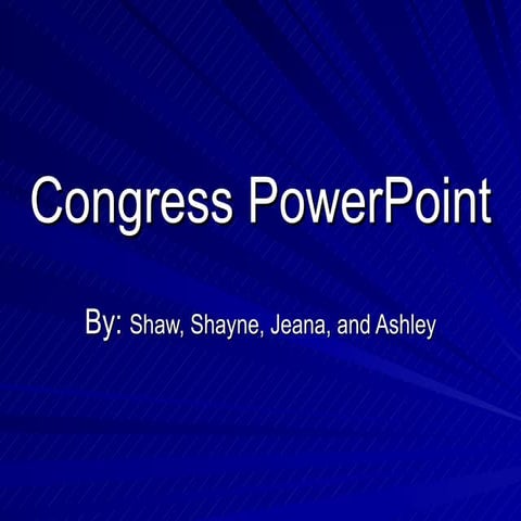 Congress powerpoint (final) | PPT