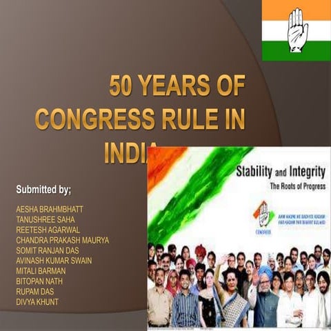 Congrress rule in india | PPTX