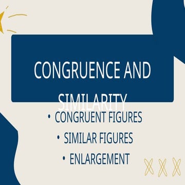 Congruence and Similarity in Transformations Presentation in Blue, Gray ...