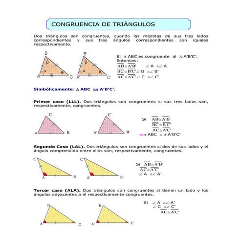 Congruencia de triángulos | PDF