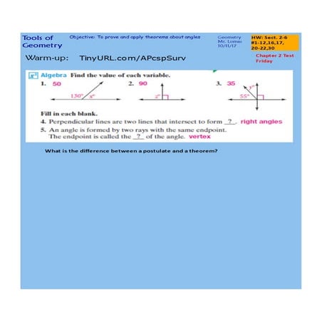 Congruent angles | PDF